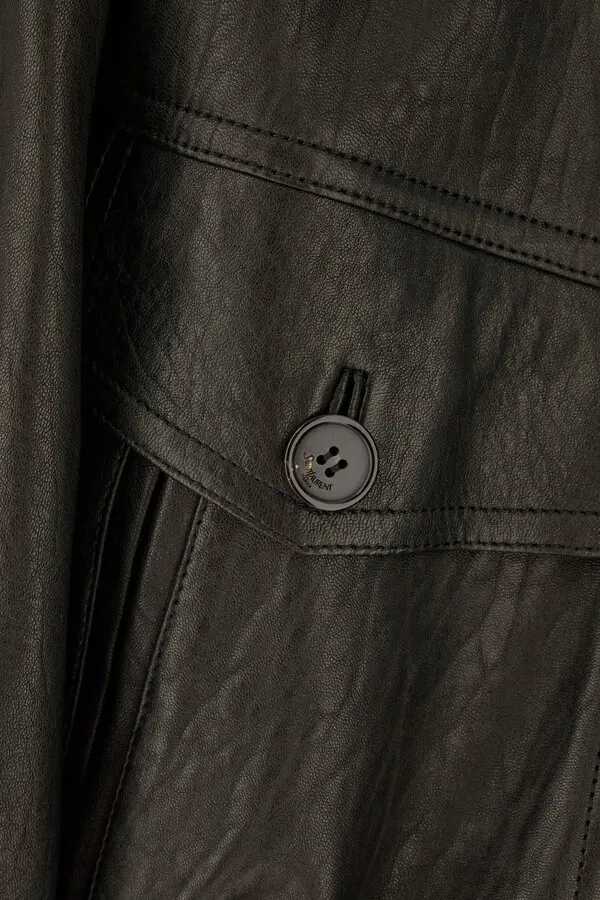 Saint Laurent Drop-shoulder Leather Bomber Jacket