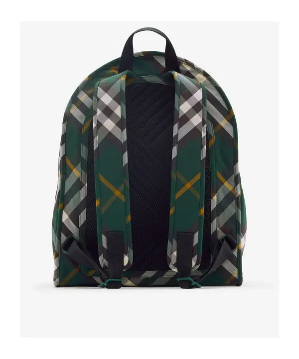 Burberry Checkered Woven Zipped Backpack