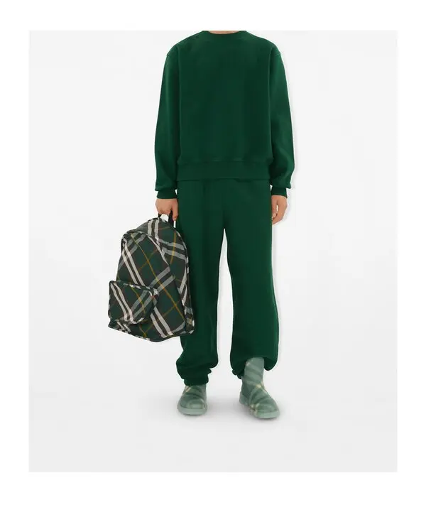 Burberry Checkered Woven Zipped Backpack