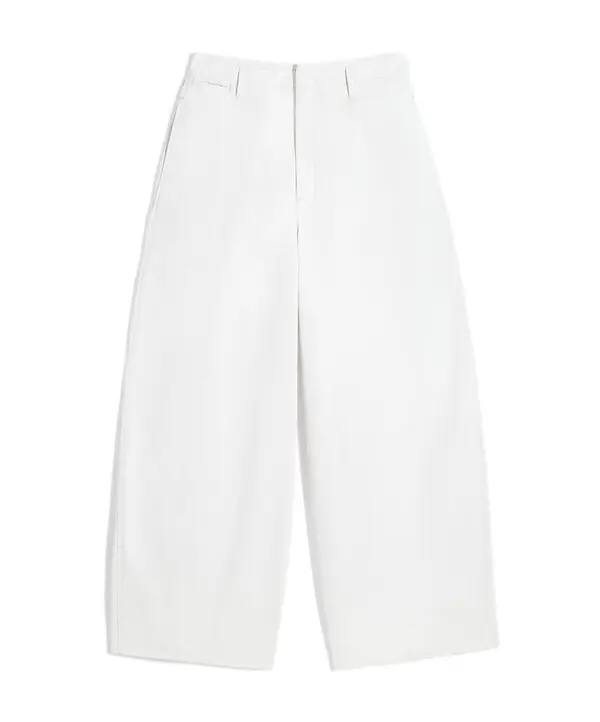 LEMAIRE Wide Leg Chino Trousers - Rice Noodle