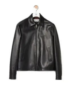 Loewe Zip Jacket In Nappa Leather - Navy Blue