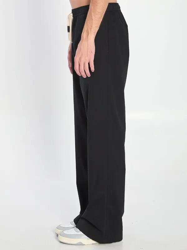 Celine Drawstring Trousers In Cotton Canvas