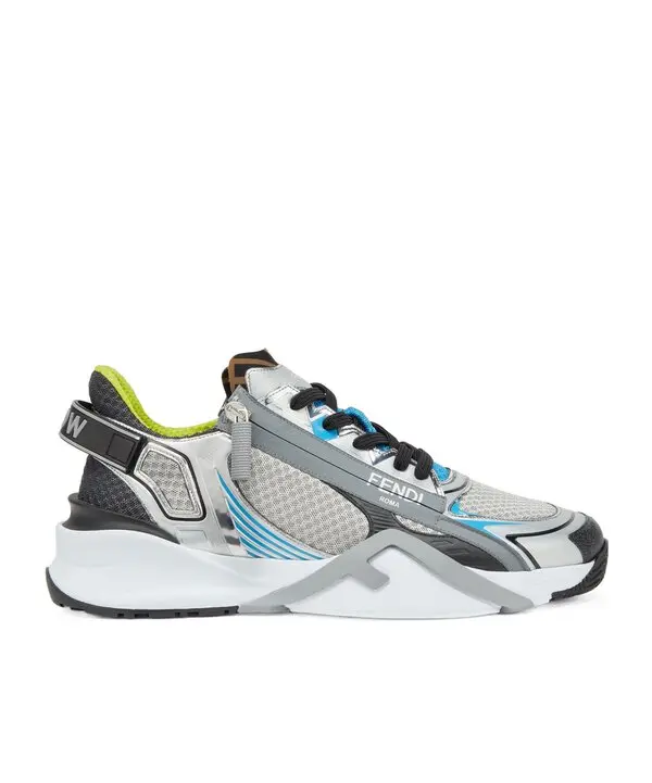 Fendi Flow Lace-up Sneakers - Grey