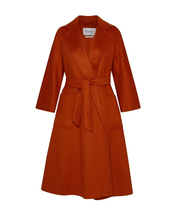 Max Mara Belted Cashmere Coat - Red