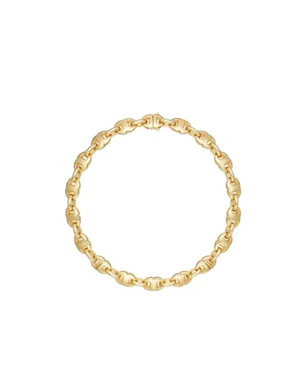Tory Burch Gemini Link Chain Necklace - Light Brass