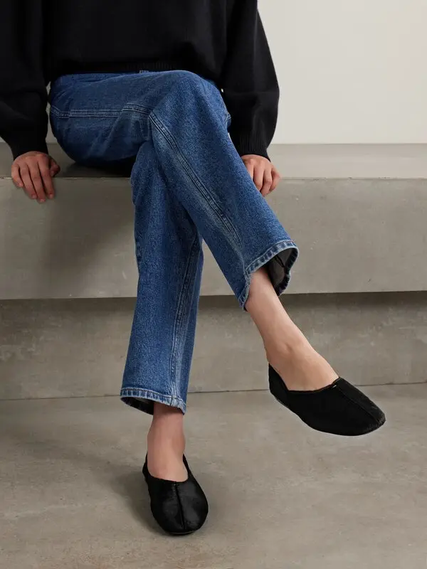 Khaite Jane Pointed Ballet Flat - Black