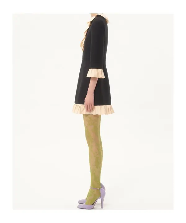 Valentino Garavani Crepe Couture Short Dress With Ruffled Details