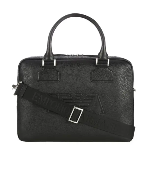 Emporio Armani Zipper Briefcase - Black