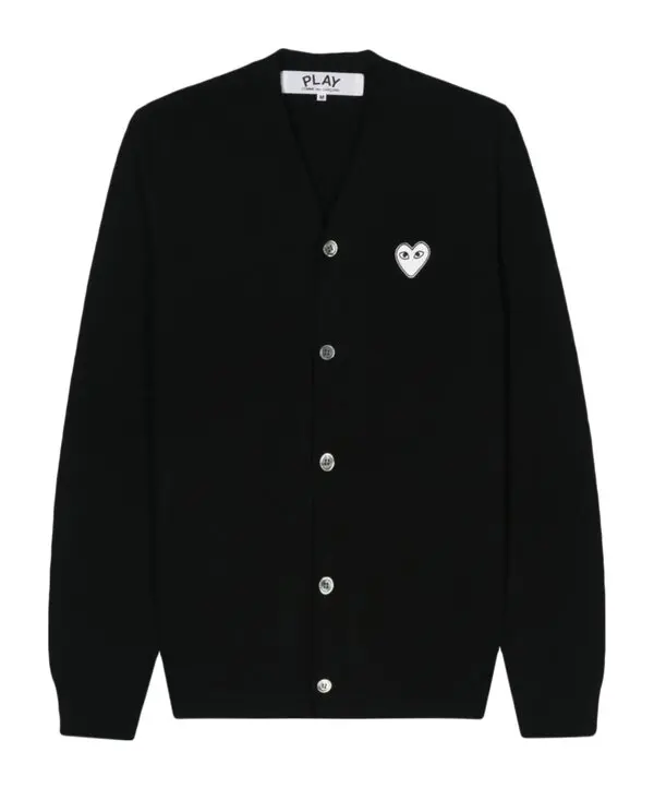 Comme Des Garçons Heart Patch Cardigan