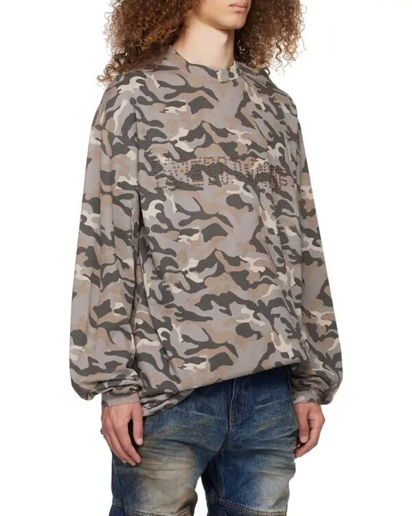 We11Done Camouflage Long-sleeved T-shirt