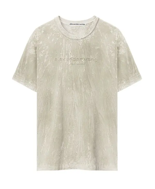 Alexander Wang Plaster-dyed Embossed Logo T-shirt