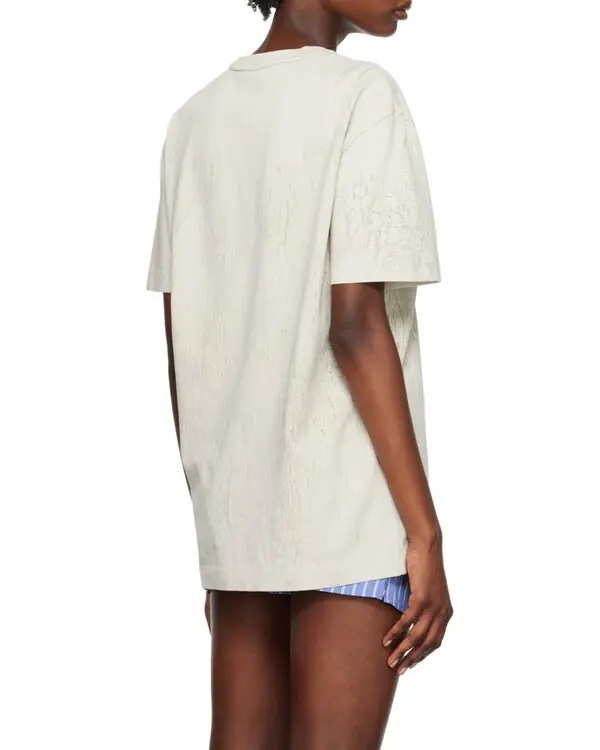 Alexander Wang Plaster-dyed Embossed Logo T-shirt