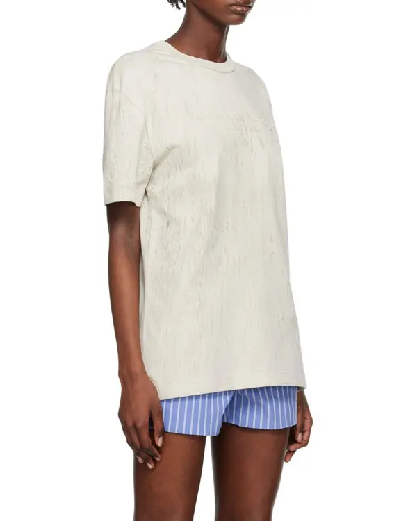 Alexander Wang Plaster-dyed Embossed Logo T-shirt