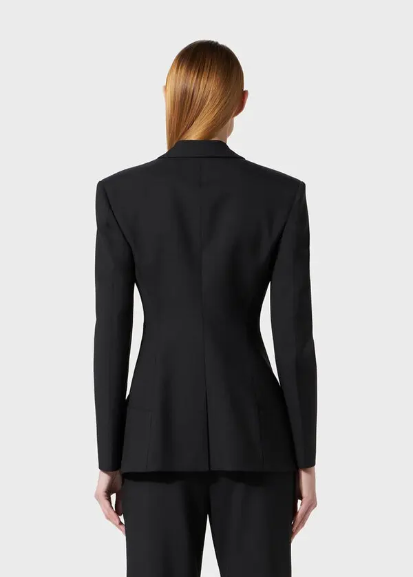 Blumarine Long Sleeve Buckle Detail Blazer