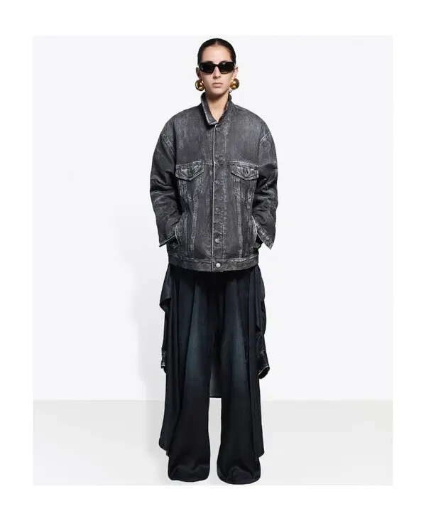 Balenciaga Trompe-l _ Il Denim Jacket