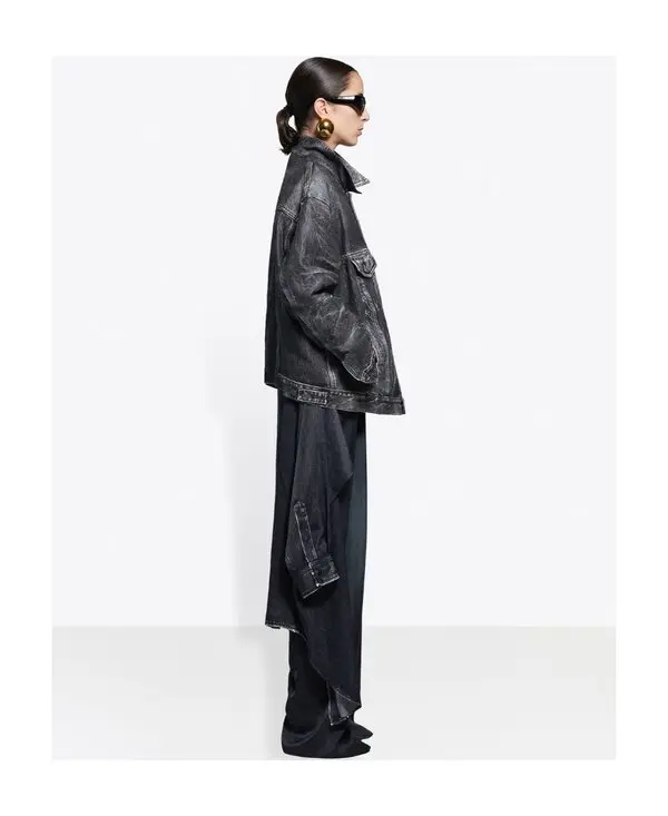 Balenciaga Trompe-l _ Il Denim Jacket