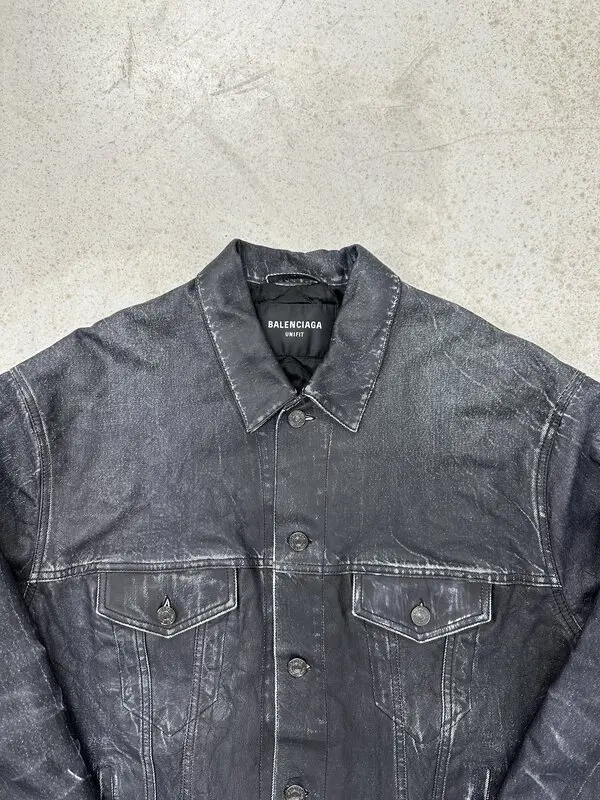 Balenciaga Trompe-l _ Il Denim Jacket