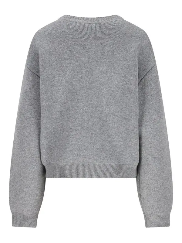 Celine Crewneck Sweater In Cashmere With Patterned Detail
