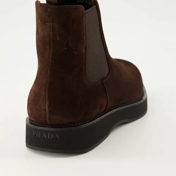 Prada Suede Chelsea Boots