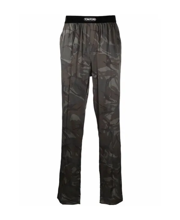 TOM FORD Pajamas Logo Detailed Pajamas Trousers - Black