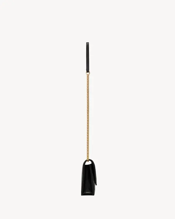 Saint Laurent Cassandre Envelope Chained Wallet - Black