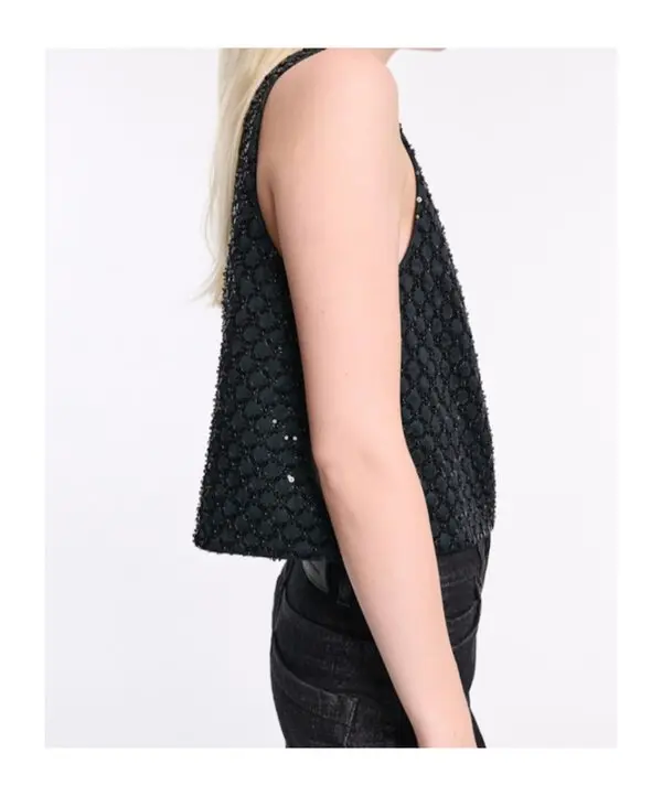Dorothee Schumacher Sequin Embellished Duchesse Crop Top