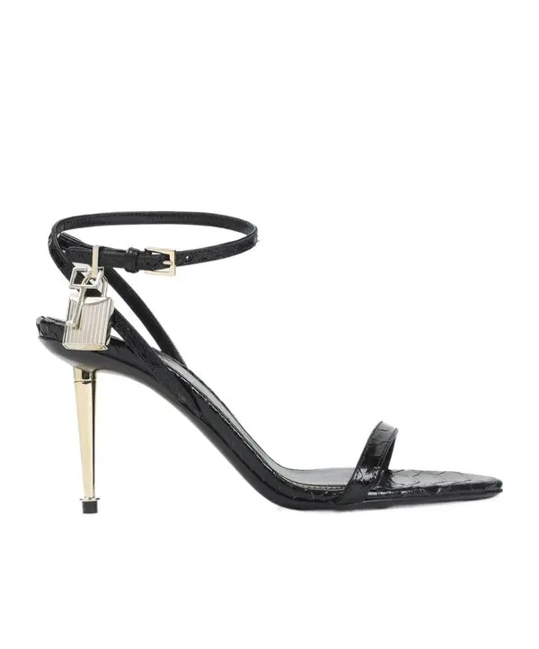 TOM FORD Ankle Strap Heeled Sandals - Black
