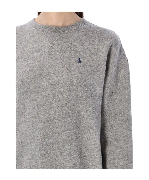Polo Ralph Lauren Crewneck Sweatshirt With Embroidered Logo - Gray