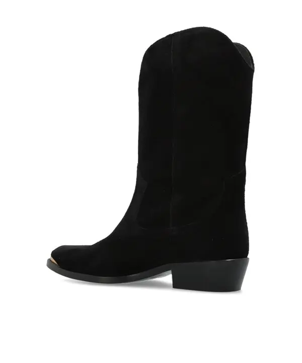 Isabel Marant Étoile Block Heel Cowboy Boots - Black