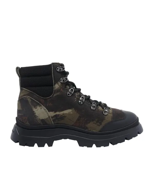 Hogan Camouflage Lace-up Boots