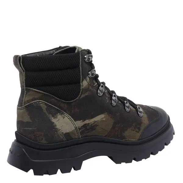Hogan Camouflage Lace-up Boots
