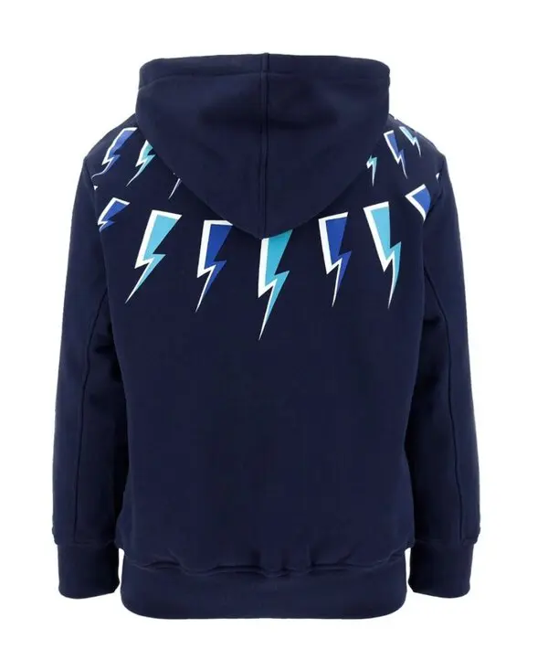 Neil Barrett Lightning Print Hoodie - Black