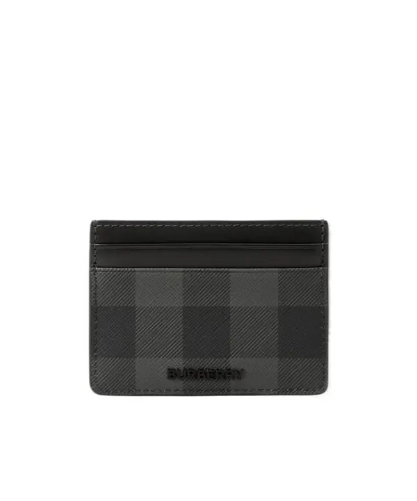Burberry Check Card Case - Charcoal-grey