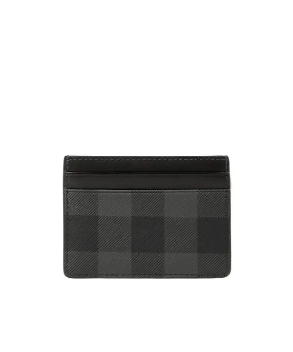 Burberry Check Card Case - Charcoal-grey