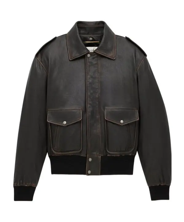 Saint Laurent Zip-up Bomber Jacket - Black