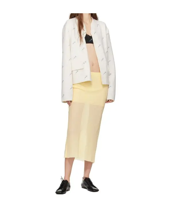 RIER Wool Tulle Midi Skirt