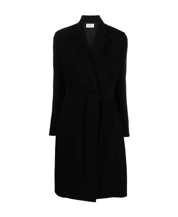 THE ROW Strap-up Long-sleeved Coat - Black