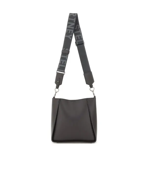 Stella McCartney Logo Detail Mini Crossbody Bag - Black