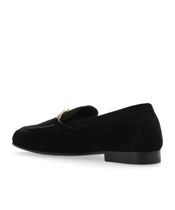 Versace Loafers With Chain Detailing - Black