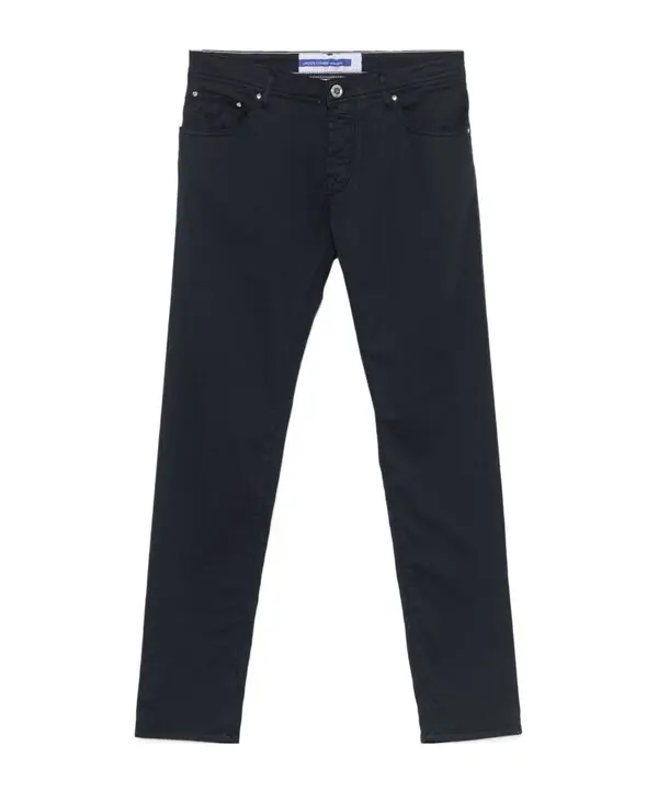 Jacob Cohen Nick Slim Diagonal Stretch Five-pocket Jeans - Black