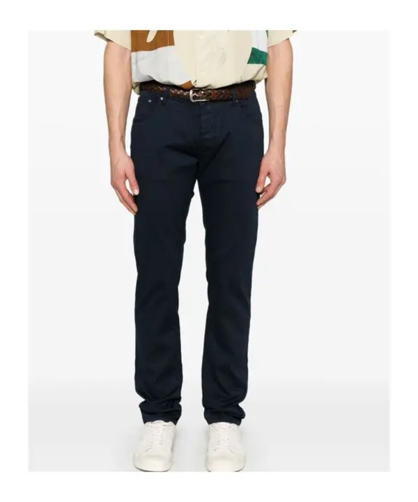 Jacob Cohen Nick Slim Diagonal Stretch Five-pocket Jeans - Black