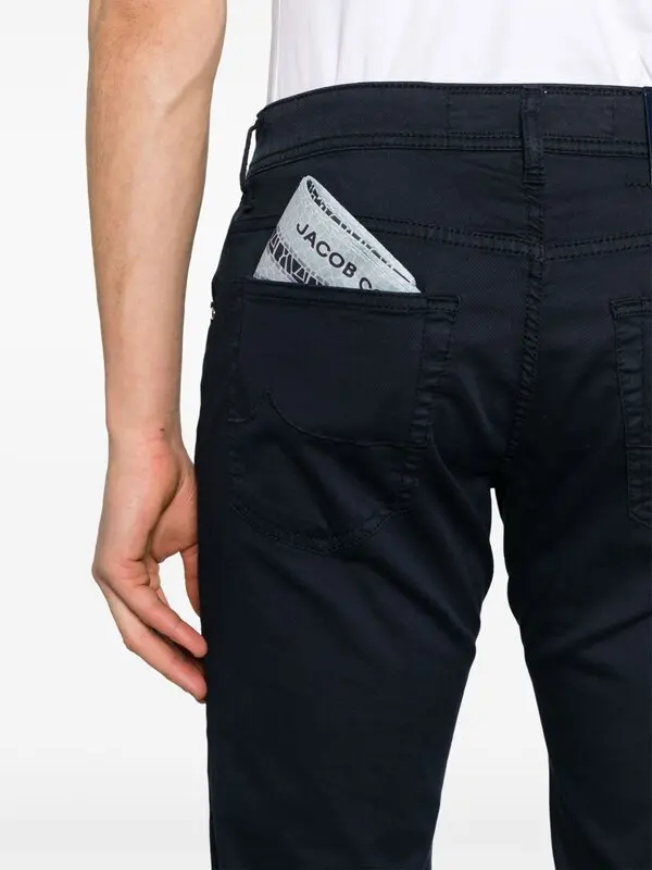 Jacob Cohen Nick Slim Diagonal Stretch Five-pocket Jeans - Black