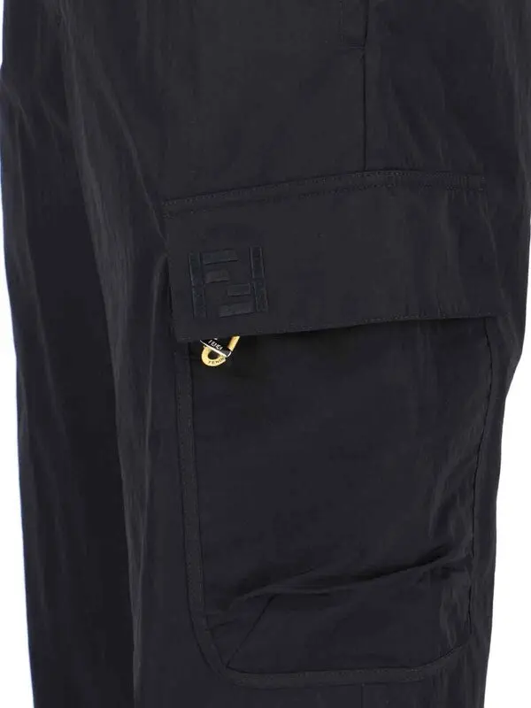 Fendi Ff Embroidered Drawstring Cargo Trousers