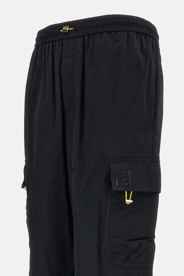 Fendi Ff Embroidered Drawstring Cargo Trousers
