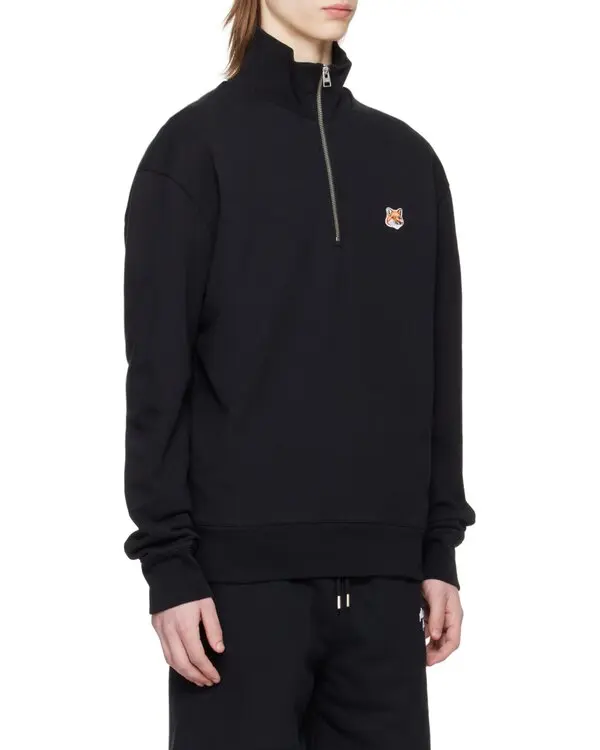 Maison Kitsuné Fox Head Patch Half-zip Sweatshirt