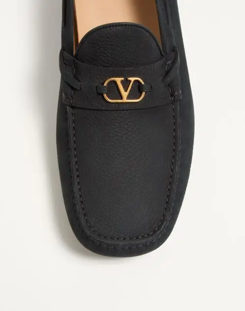 Valentino Garavani Fastaway Driver Loafers In Suede