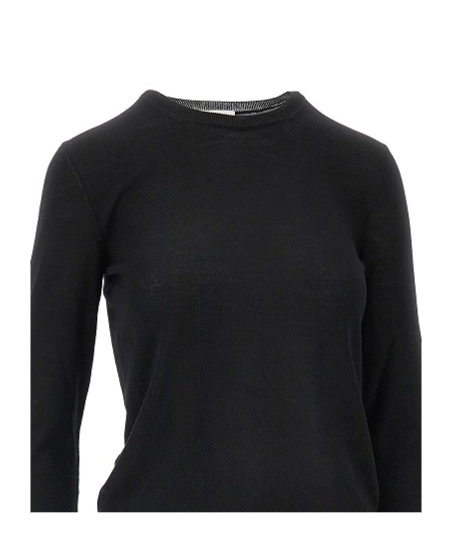 Saint Laurent Cassandre Crewneck Jumper - Black