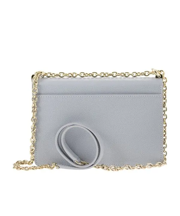 Furla Flip Shoulder Bag With Chain Strap - Gray