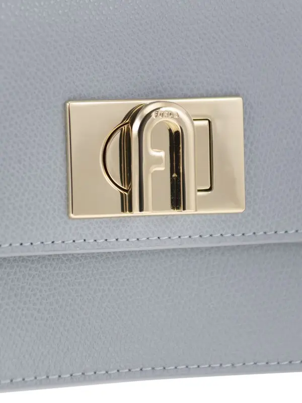 Furla Flip Shoulder Bag With Chain Strap - Gray