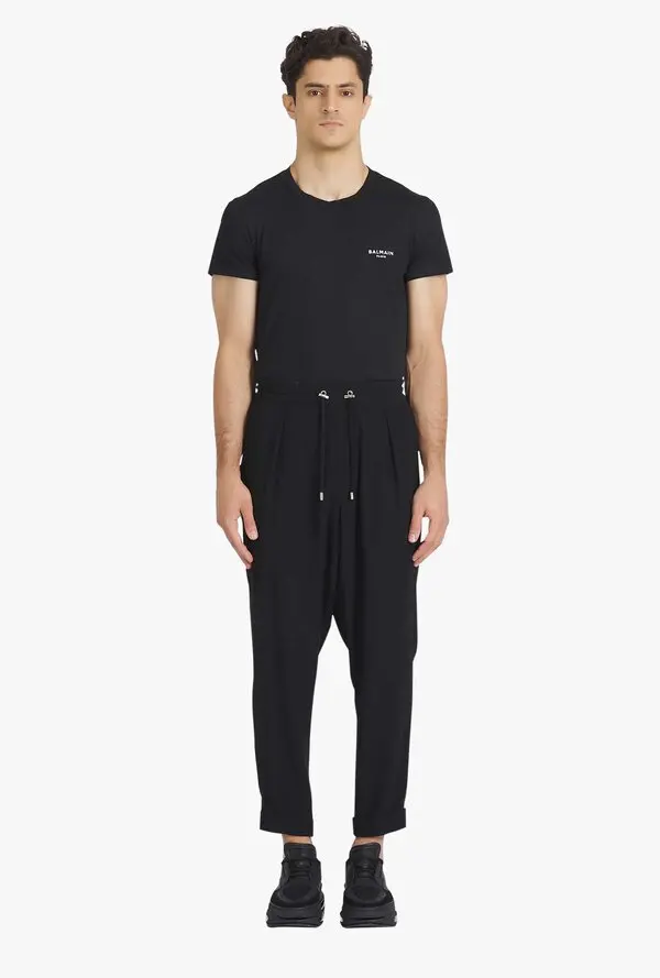 Balmain Slouchy Tapered Sweatpants - Black
